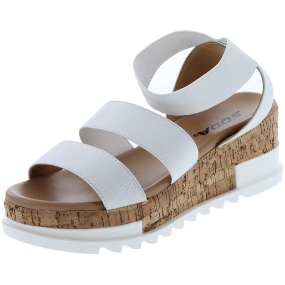 Soda | Shoes | Soda Madyson White Womens Sandals 55 New | Poshmark